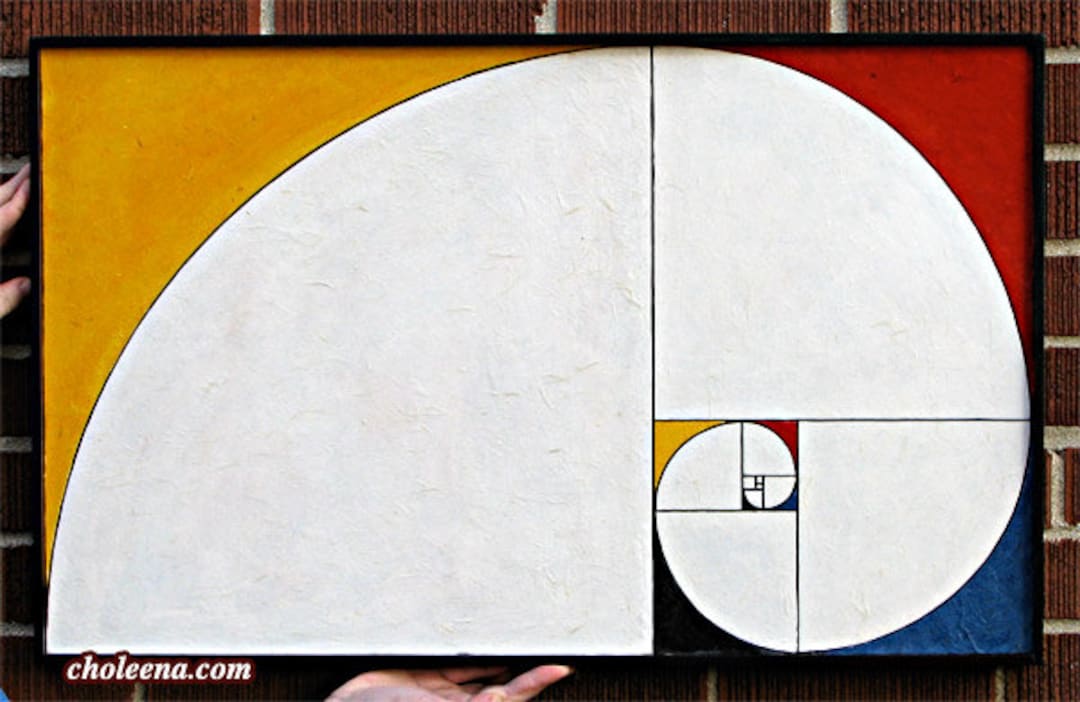 Fibonacci Mondrian Mosaic- Paper Tile Mosaic- Medium- Original Art ...