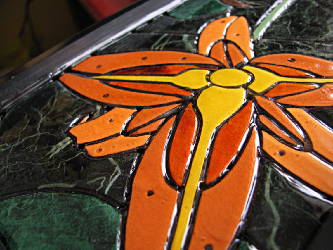Tiger Lily- Paper Tile Mosaic- Mini Long- Original Art- Unique Process ...