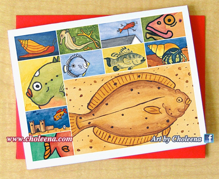 Fish Greeting Card - Etsy