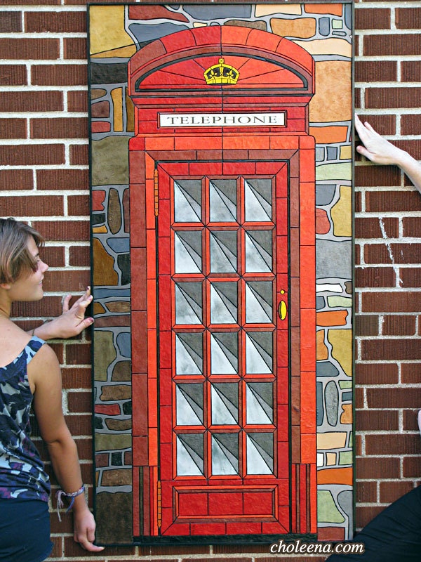 Telephone Booth Paper Tile Mosaic Large Original Art | Etsy