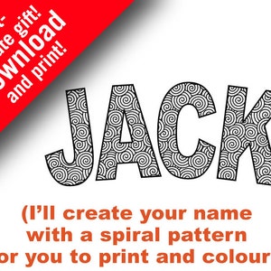 Your Name for Coloring- Personalized Name Page- Coloring Book- Custom ...