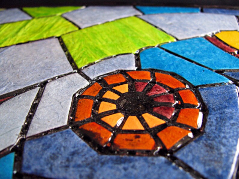 Fish Head Mosaic- Paper Tile Mosaic- Small- Original Art- Unique ...