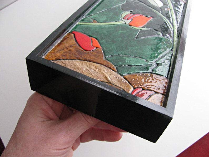 Rose- Paper Tile Mosaic- Mini- Original Art- Unique Art- Flower Art ...