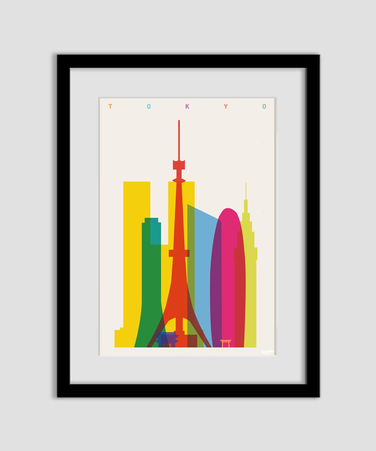 Shapes of Tokyo Art Print - Etsy