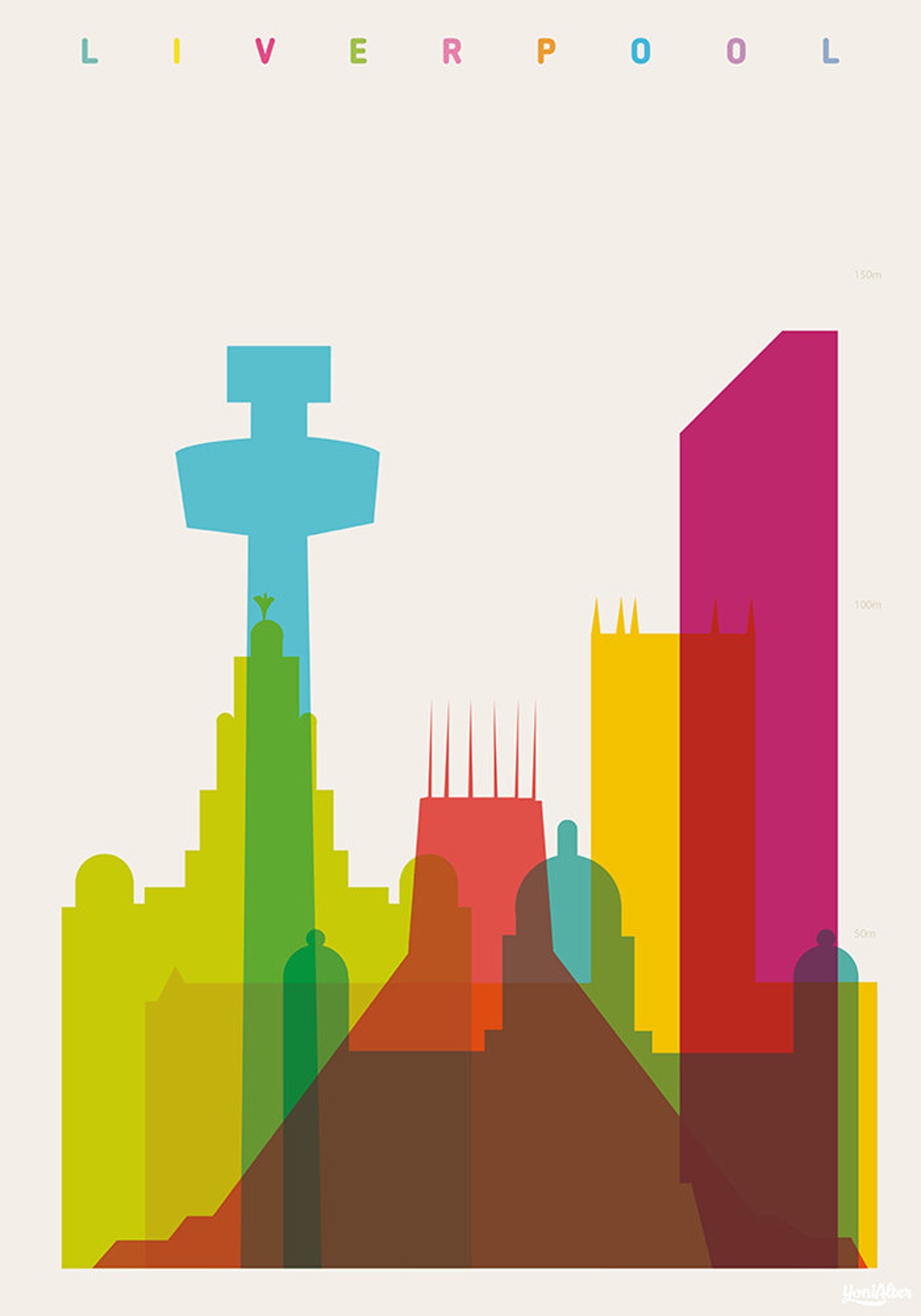 Shapes of Liverpool Art Print - Etsy UK