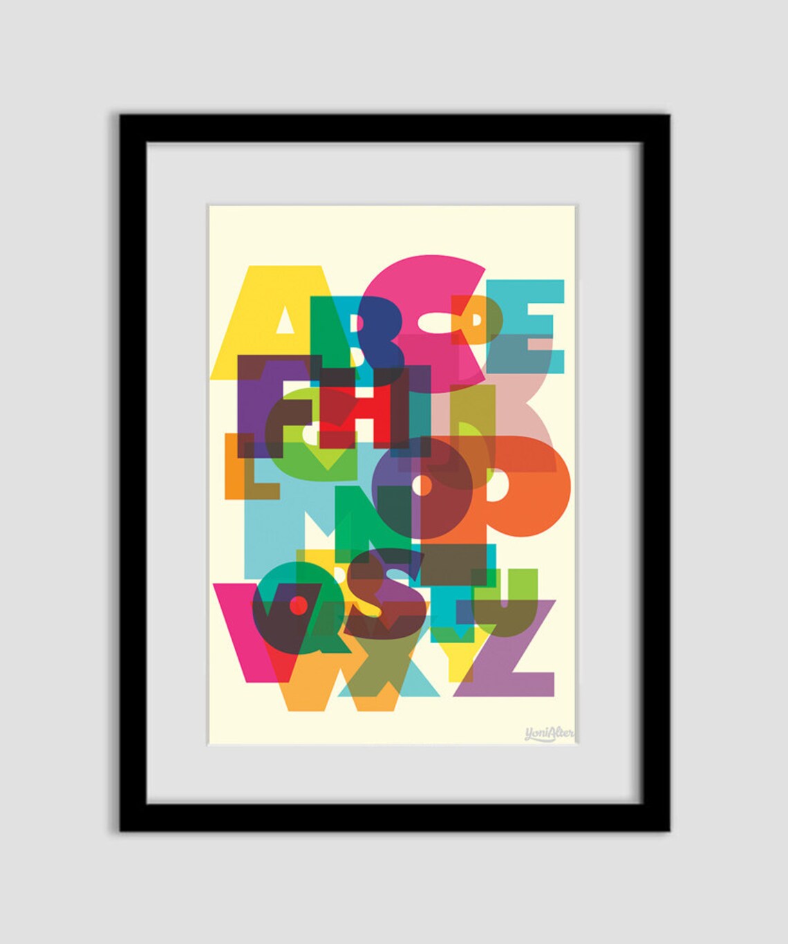 ABC in Colour Art Print - Etsy