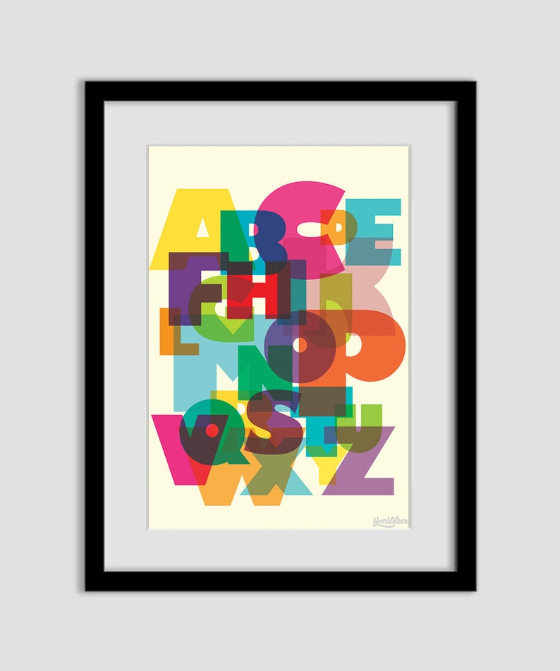 ABC in Colour Art Print - Etsy