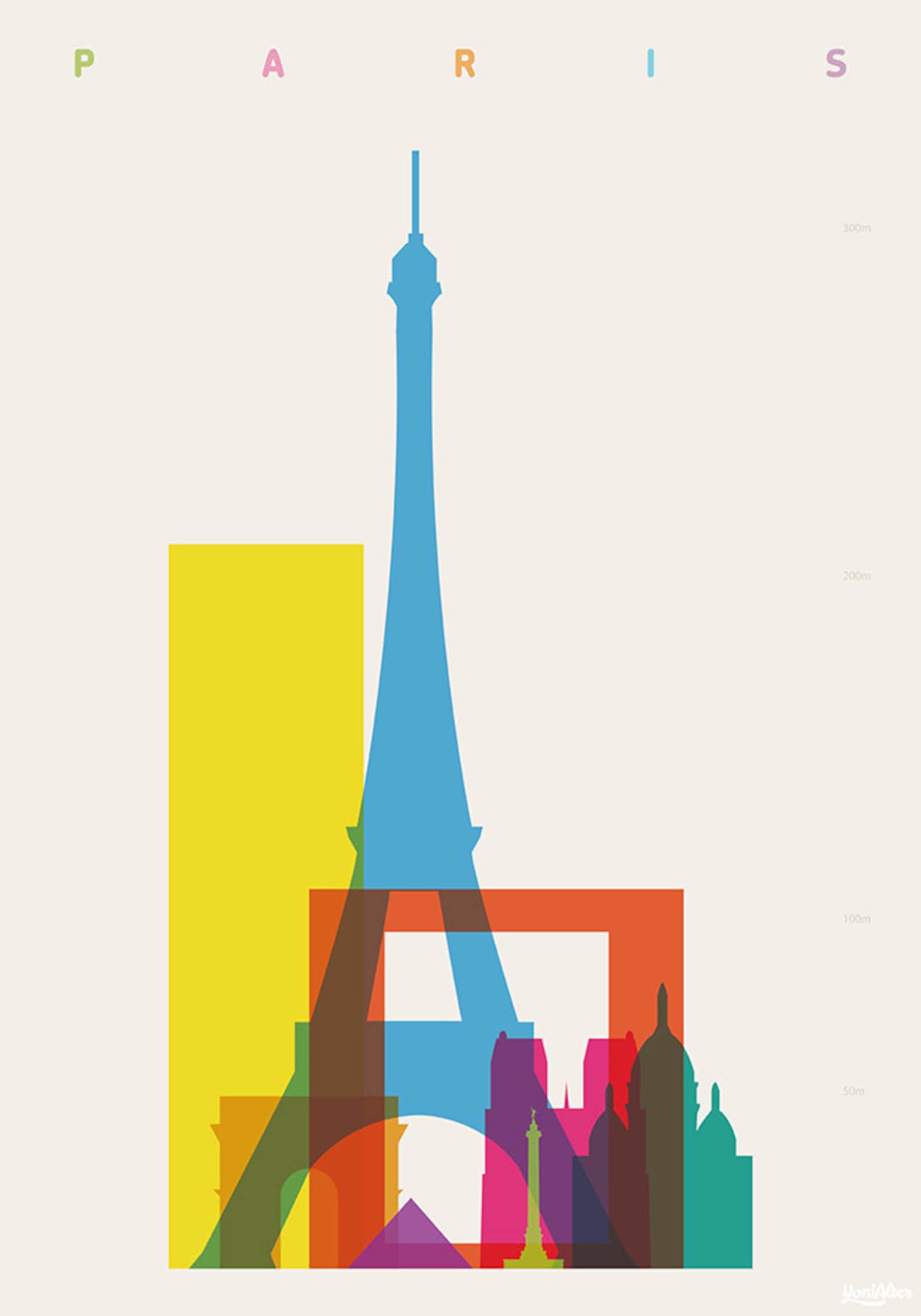 Shapes of Paris Art Print - Etsy