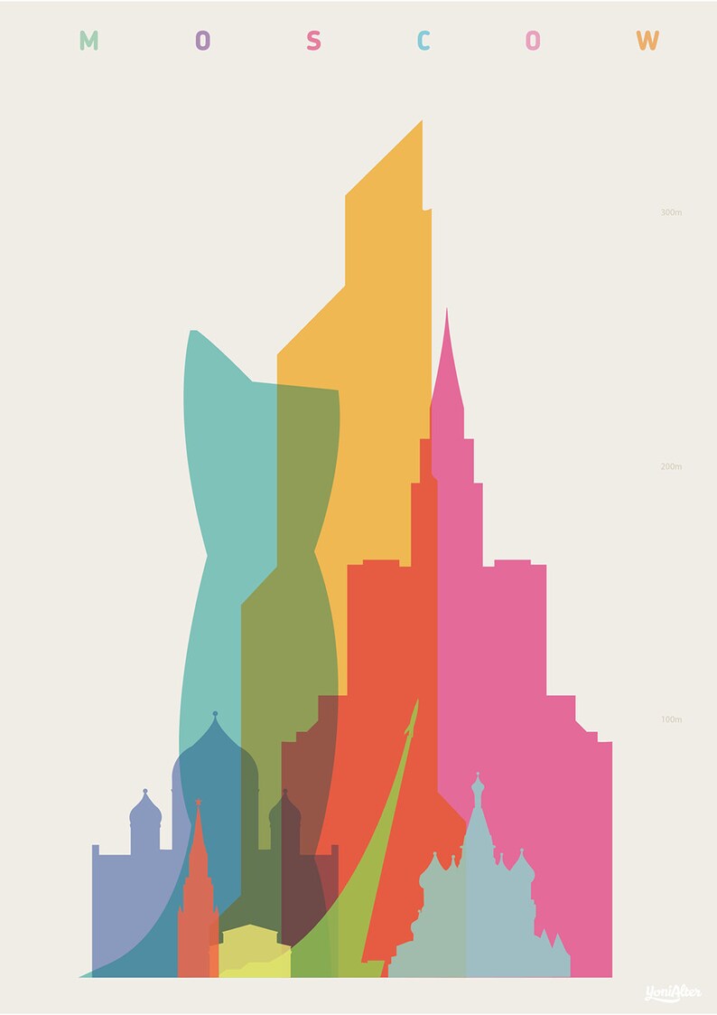 Shapes of Moscow Art Print - Etsy