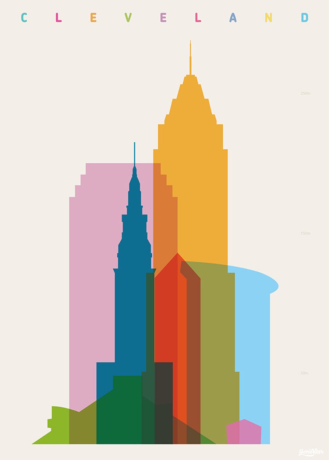 Shapes of Cleveland Art Print - Etsy