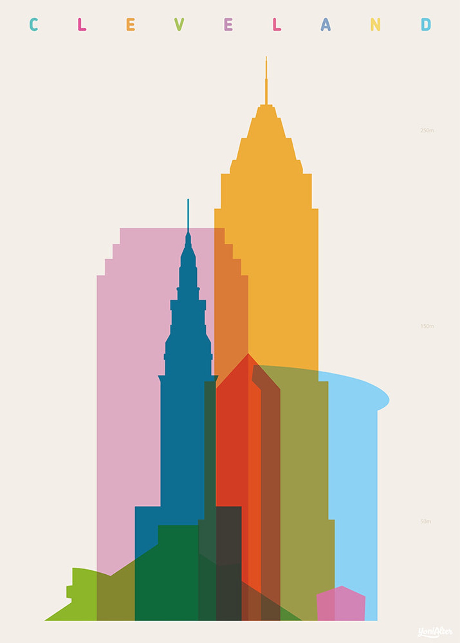 Shapes of Cleveland Art Print - Etsy