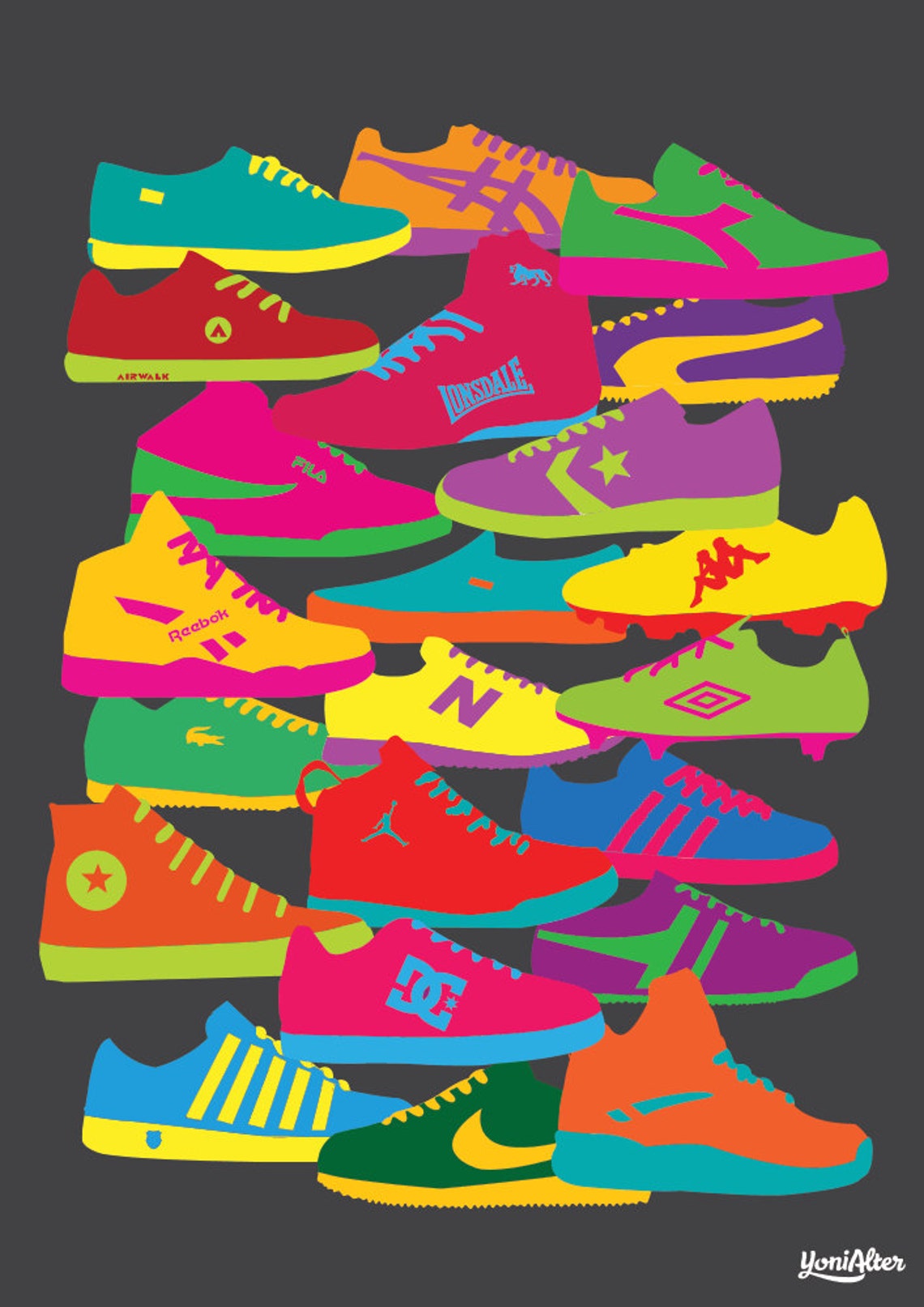 Sneakers Art Print - Etsy