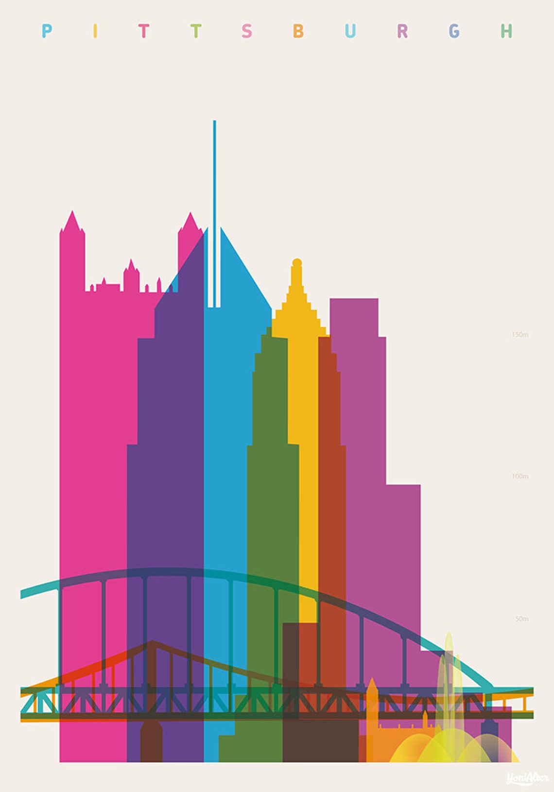 Shapes of Pittsburgh Art Print - Etsy