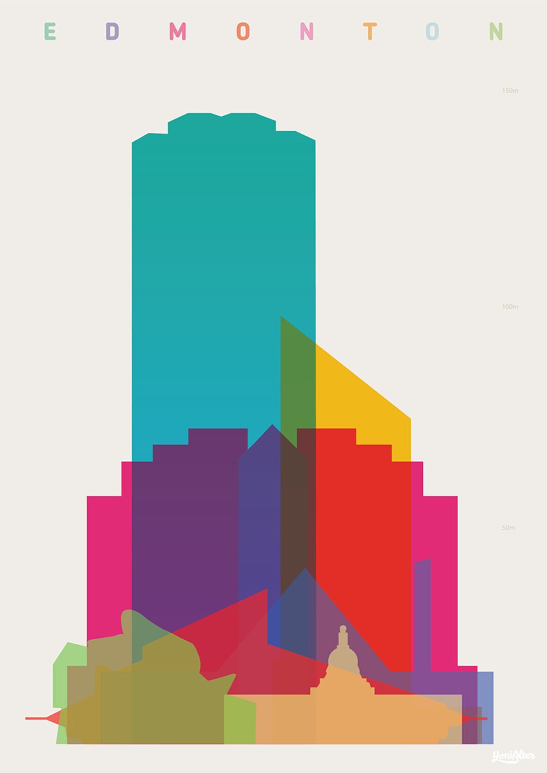 Shapes of Edmonton Art Print - Etsy