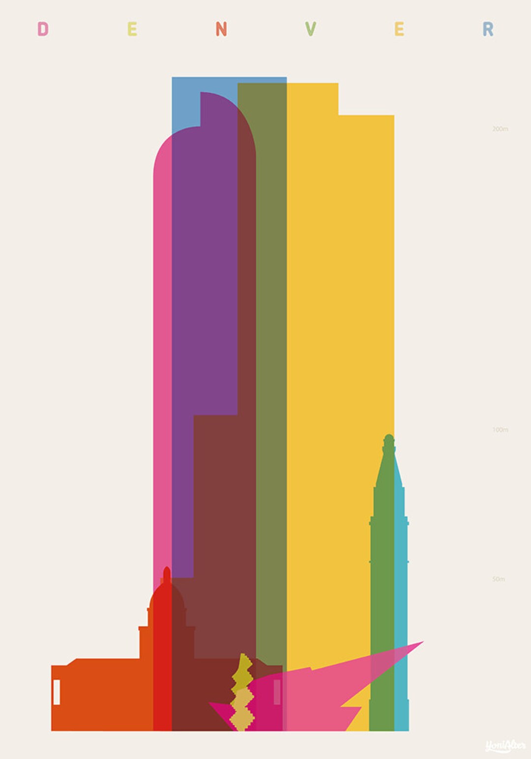 Shapes of Denver Art Print - Etsy