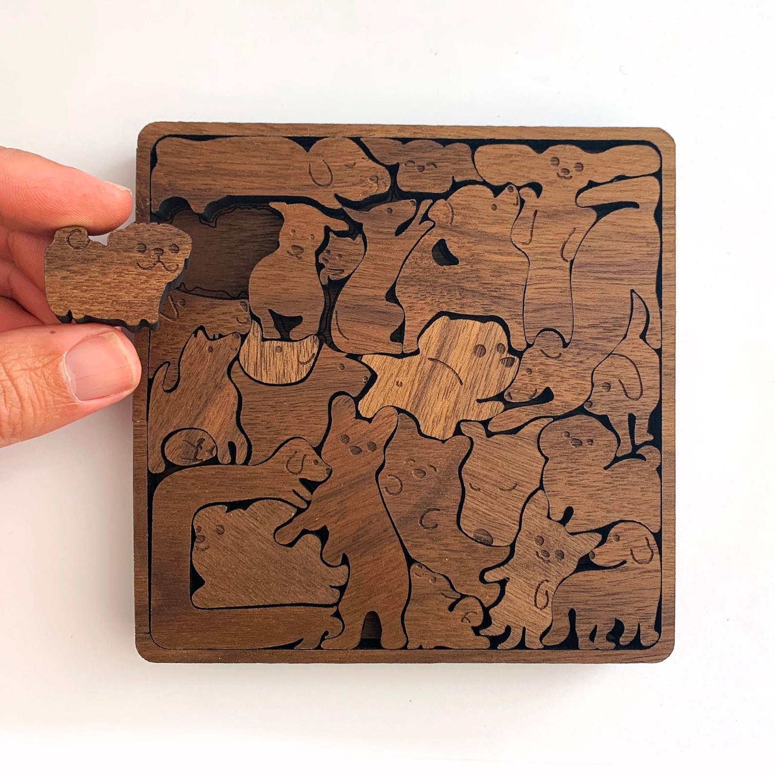 25 Happy Dogs Puzzle - Etsy