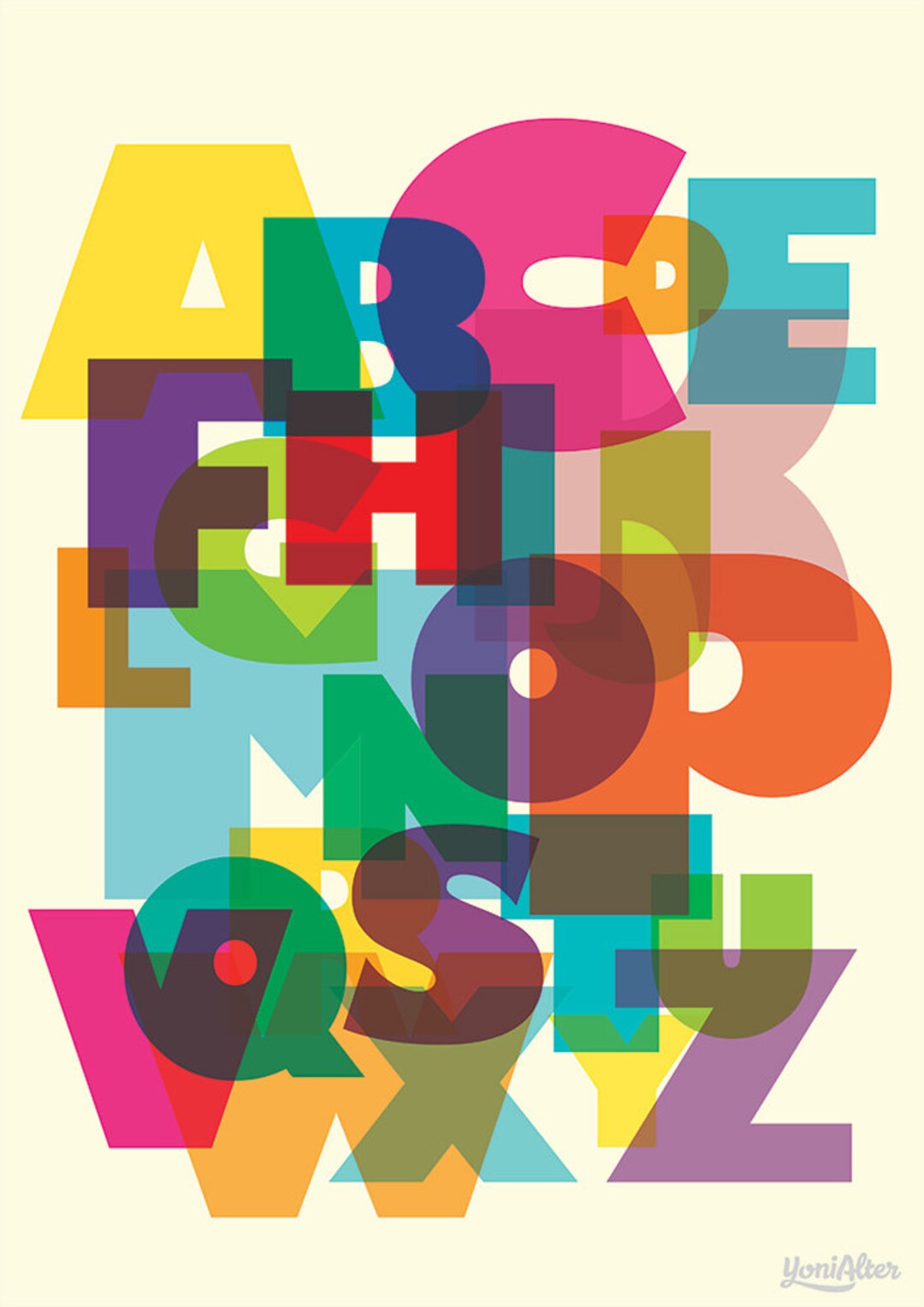 ABC in Colour Art Print - Etsy