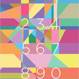 Lines and Numbers Art Print - Etsy