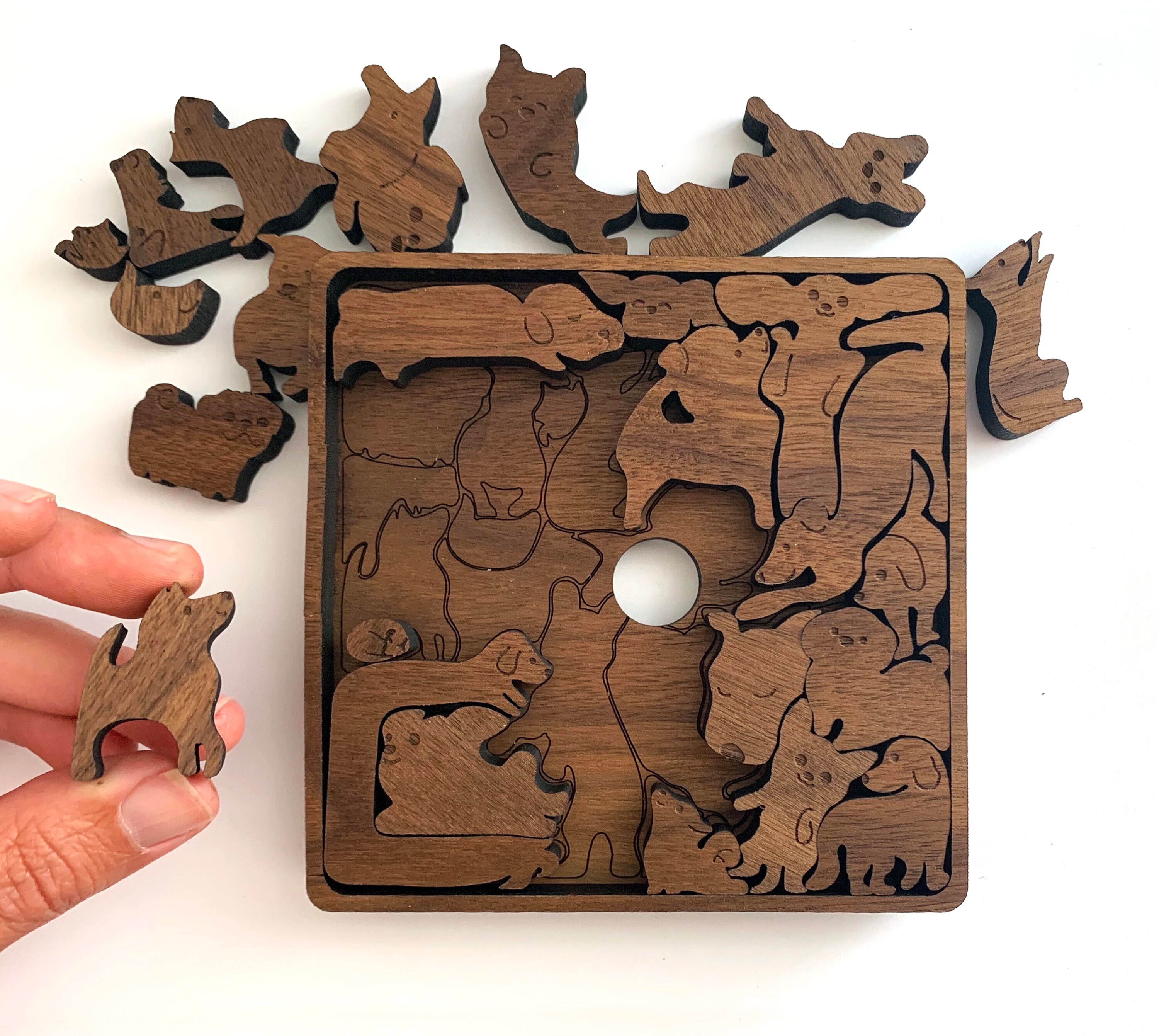 25 Happy Dogs Puzzle - Etsy