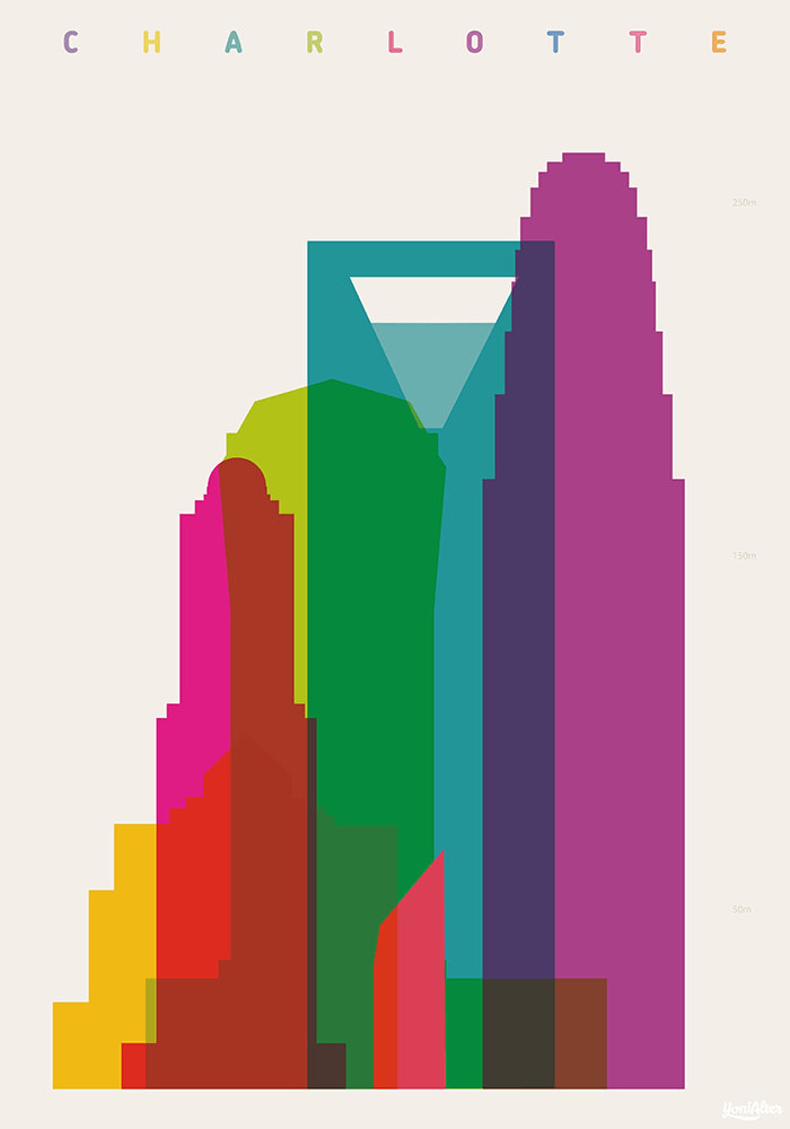 Shapes of Charlotte Art Print - Etsy