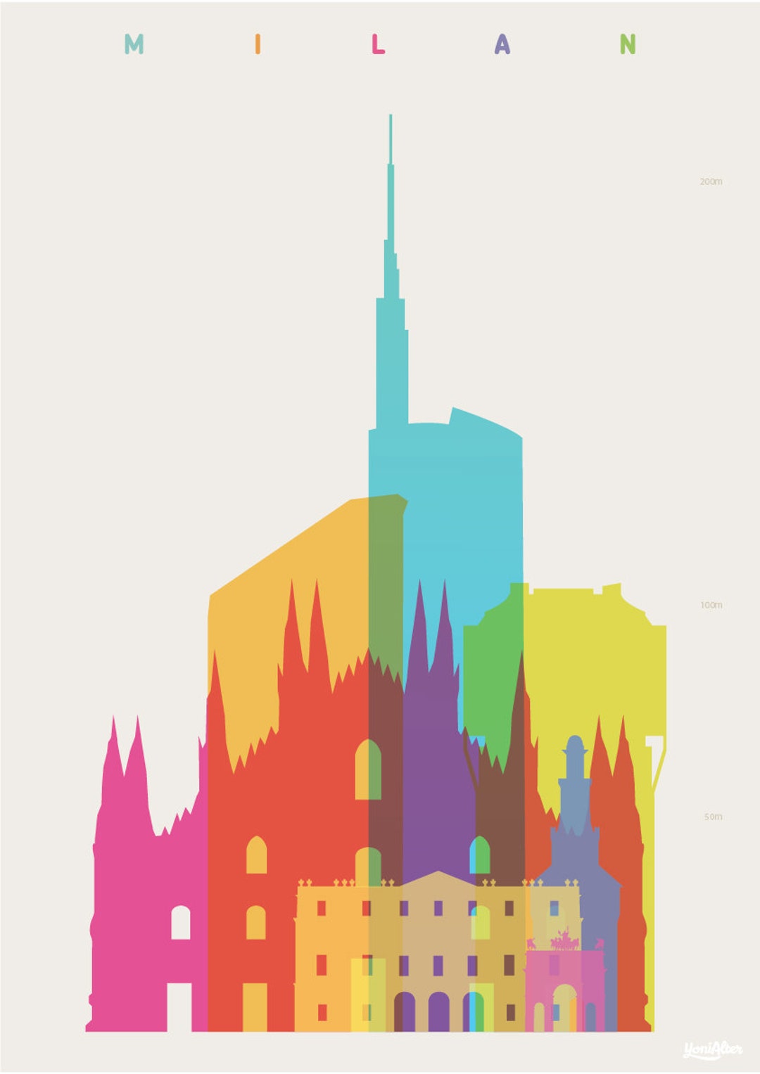 Shapes of Milan Art Print - Etsy