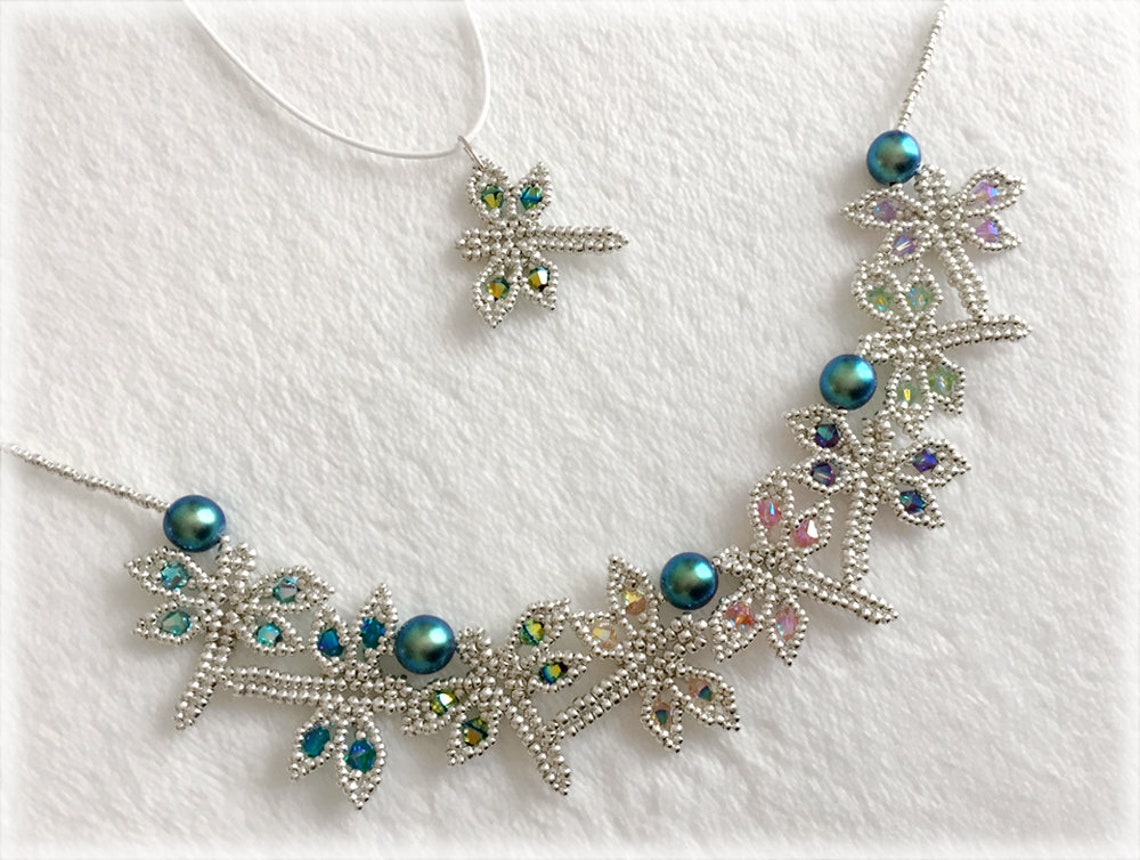 Dragonfly Pendant and Necklace Beading TUTORIAL - Etsy