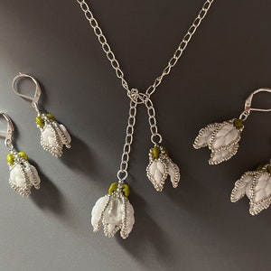 Snowdrop Flowers in 2 Sizes Beading TUTORIAL - Etsy