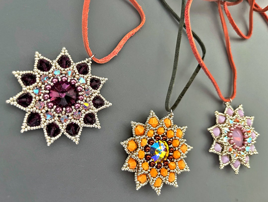 Sunbeam Pendant Beading TUTORIAL - Etsy