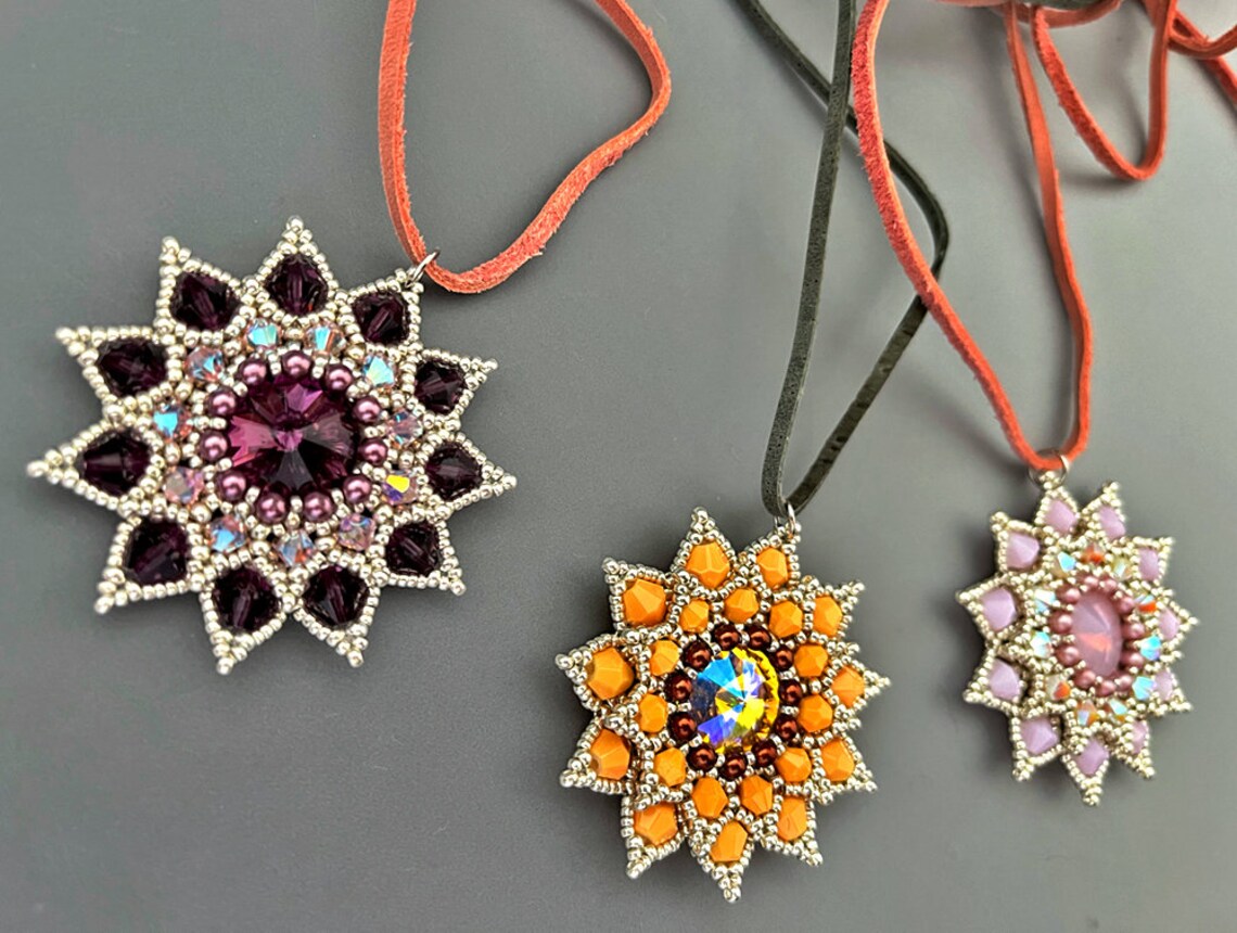 Sunbeam Pendant Beading TUTORIAL - Etsy