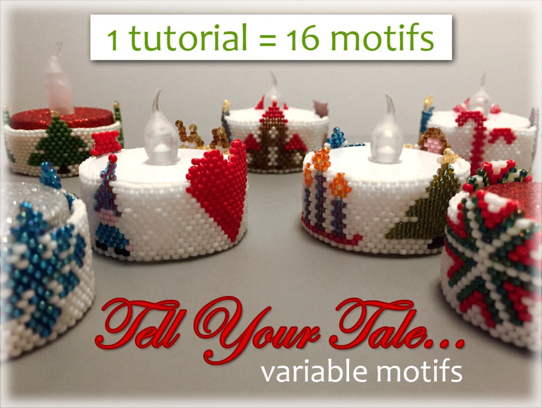 Tellyourtale Tea Light Covers Beading TUTORIAL - Etsy
