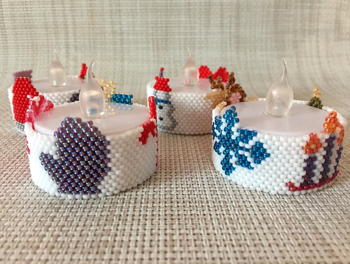 Tellyourtale Tea Light Covers Beading TUTORIAL - Etsy