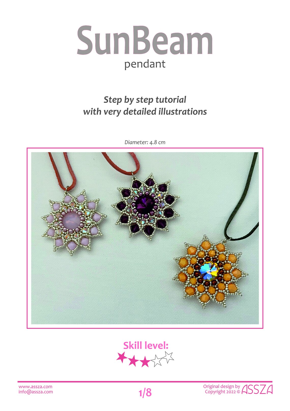 Sunbeam Pendant Beading TUTORIAL - Etsy