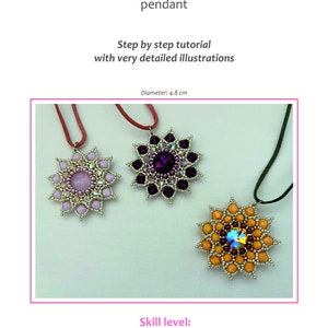 Sunbeam Pendant Beading TUTORIAL - Etsy