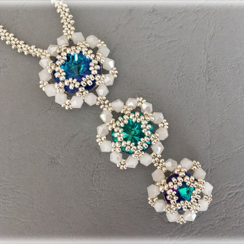 Tutorial Dahlia Pendant-beading Tutorial Pendant Tutorial | Etsy