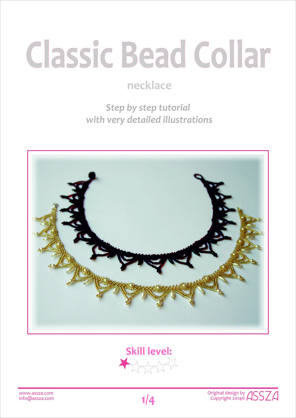 Classic Bead Collar Necklace Beading TUTORIAL - Etsy