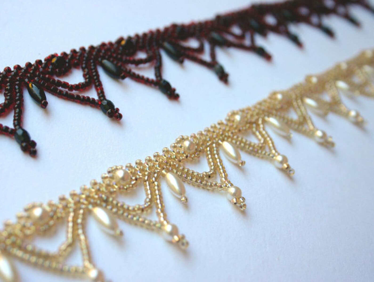 Classic Bead Collar Necklace Beading TUTORIAL - Etsy