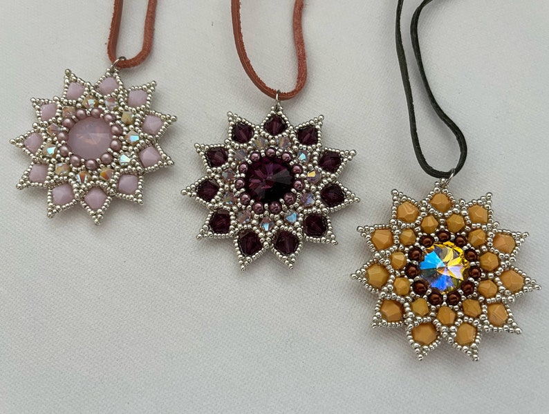 Sunbeam Pendant Beading TUTORIAL - Etsy