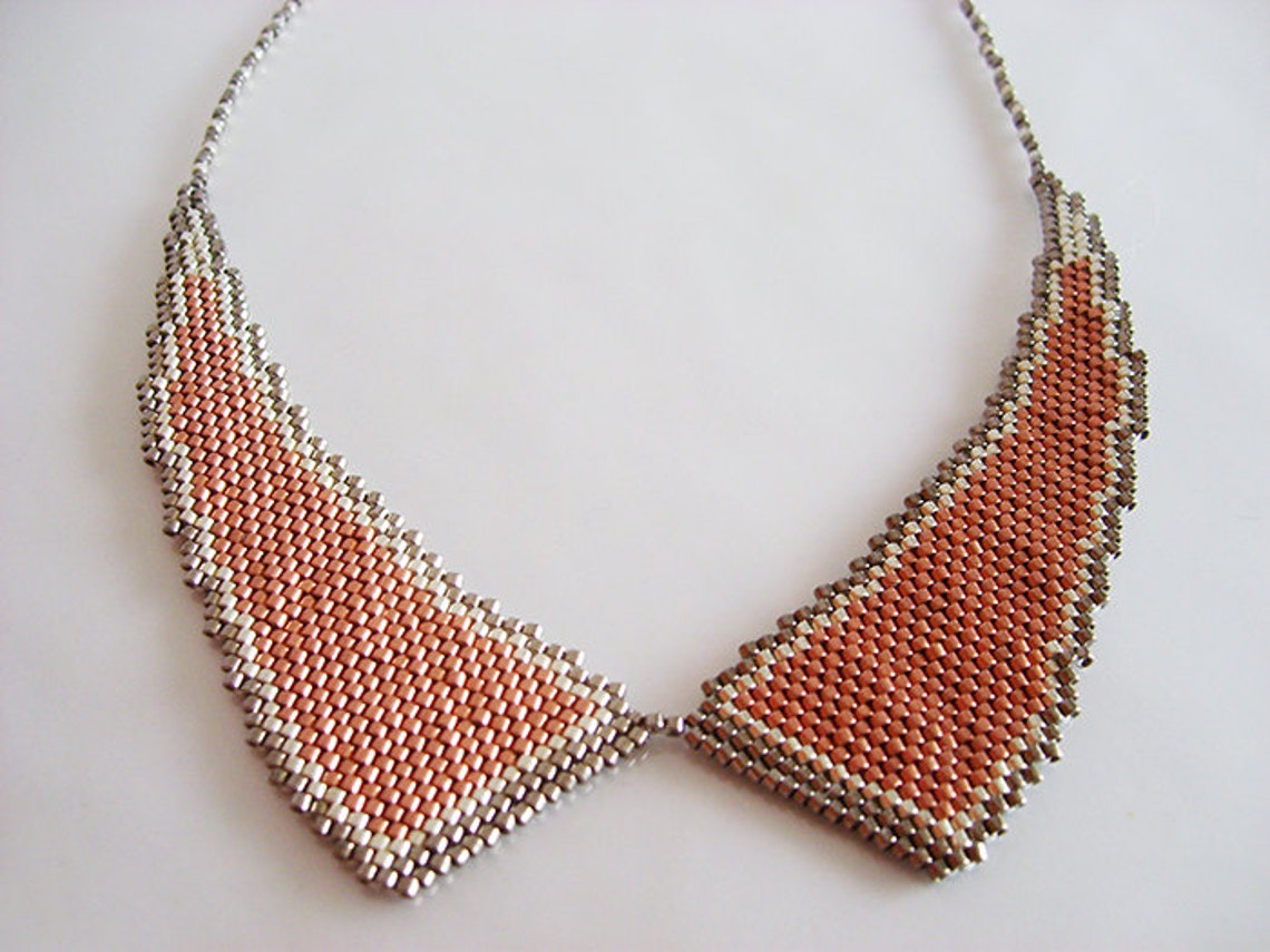 Bead Collar Necklace Beading TUTORIAL | Etsy