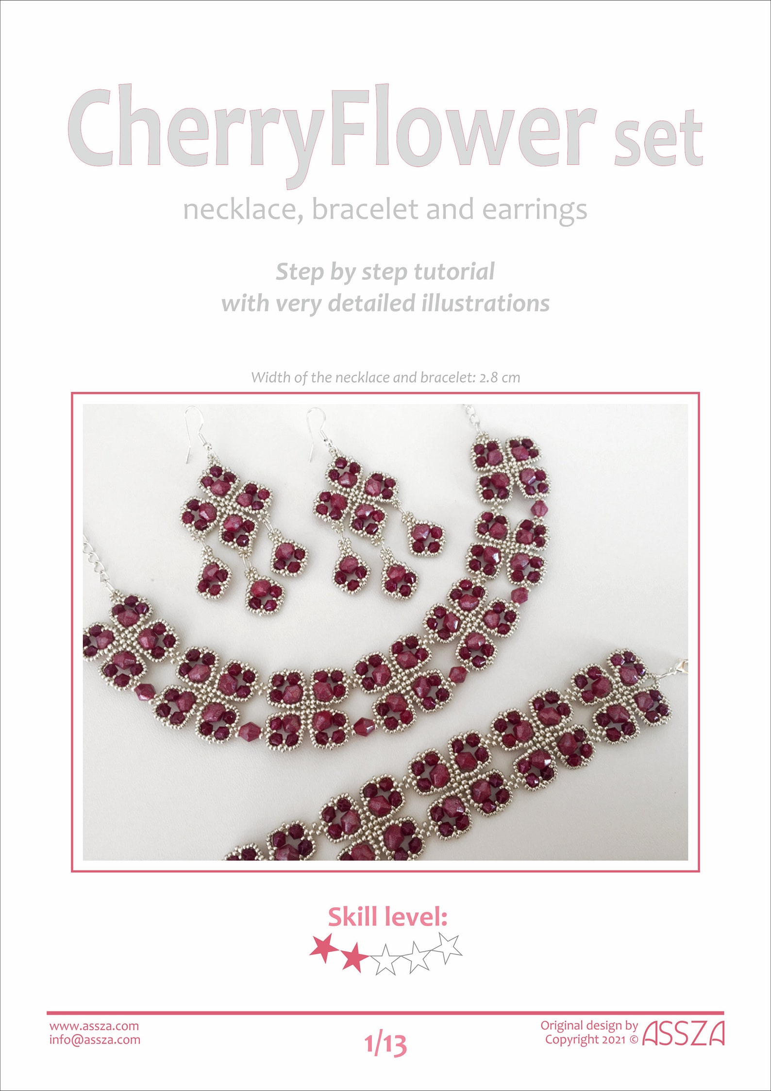 Cherryflower Set Beading TUTORIAL | Etsy