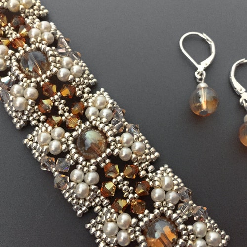 Beading Tutorial Urban Retro Chic Bracelet. Beading Pattern - Etsy