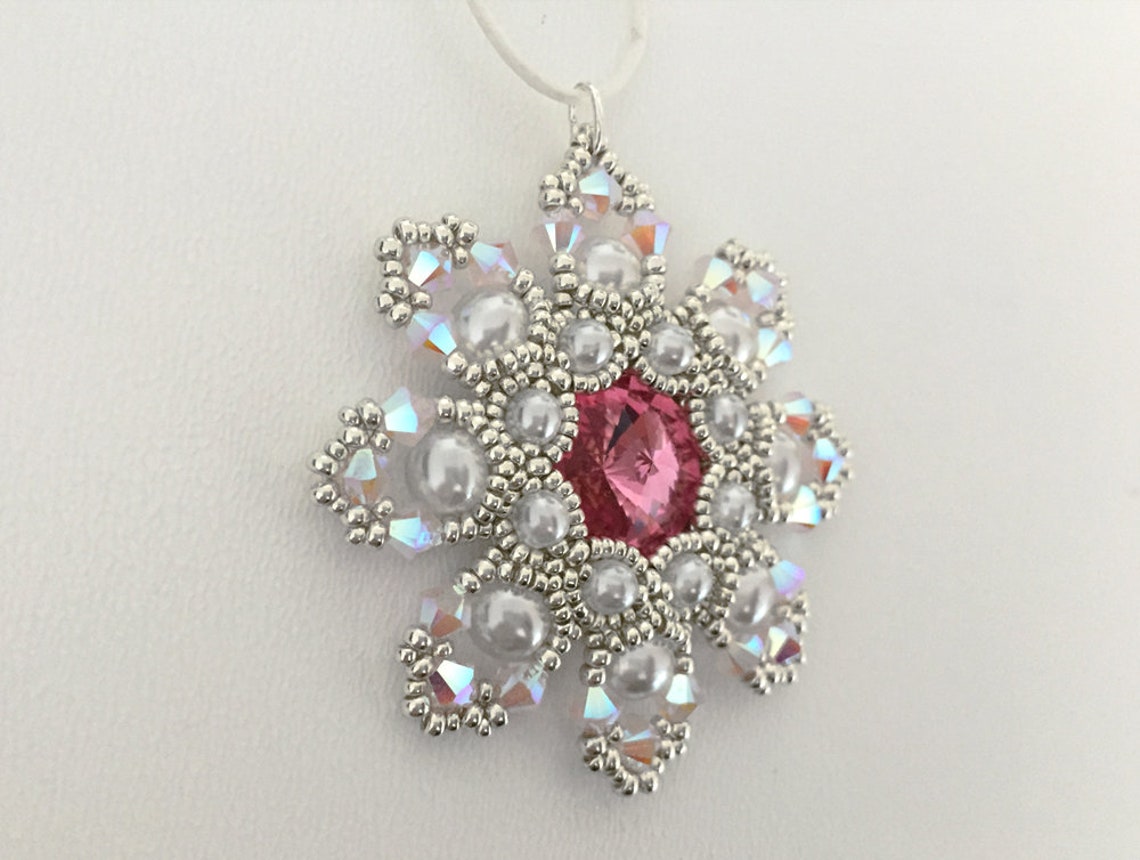 Coralflower Pendant Beading TUTORIAL - Etsy