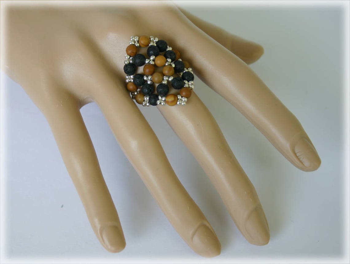 Roundiamond Ring Beading TUTORIAL | Etsy