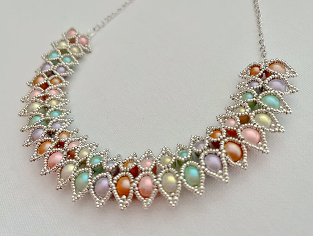 Doublebubble Necklace Beading TUTORIAL - Etsy