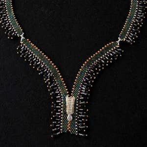 Zip Necklace Beading TUTORIAL - Etsy