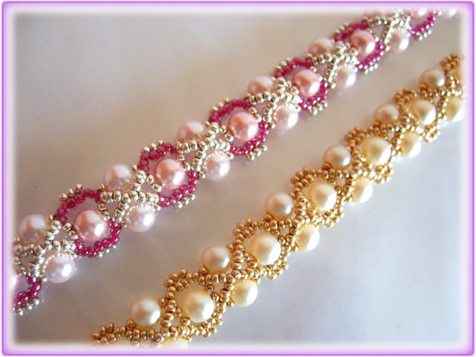 Golden Wave Bracelet Beading TUTORIAL - Etsy UK