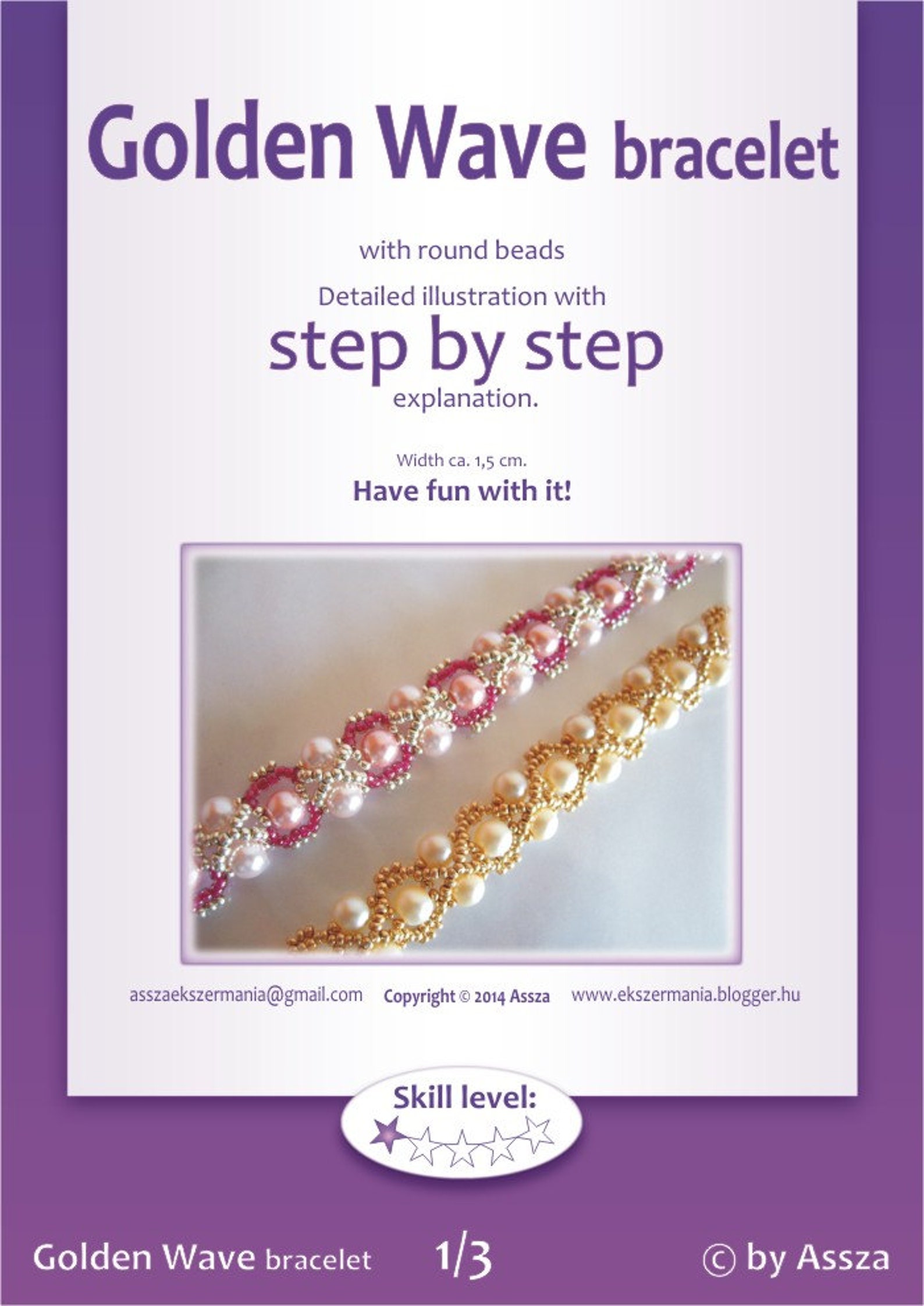 Golden Wave Bracelet Beading TUTORIAL - Etsy UK