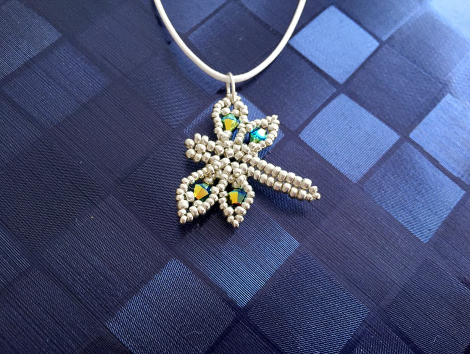 Dragonfly Pendant and Necklace Beading TUTORIAL - Etsy