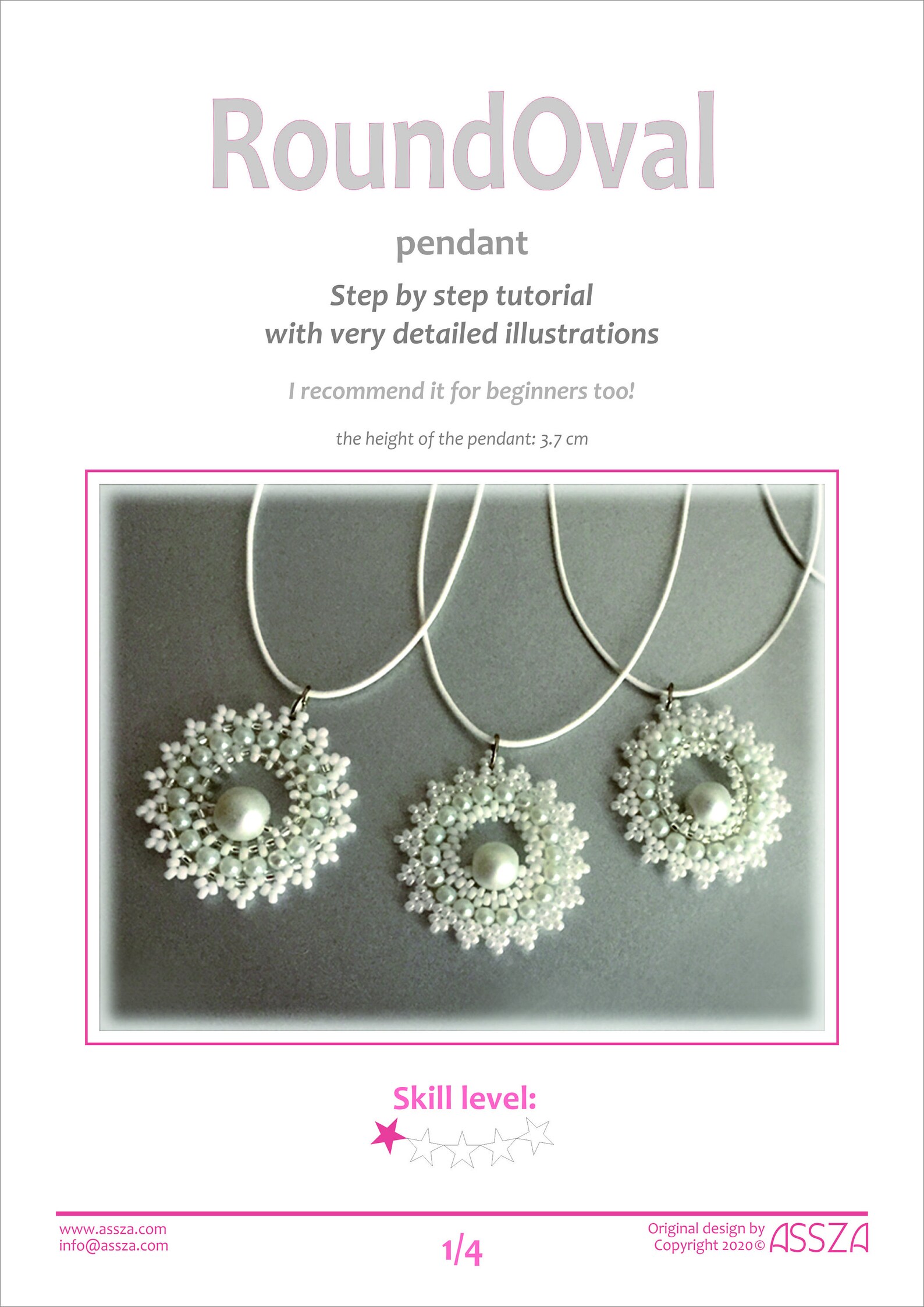 Roundoval Pendant Beading TUTORIAL | Etsy