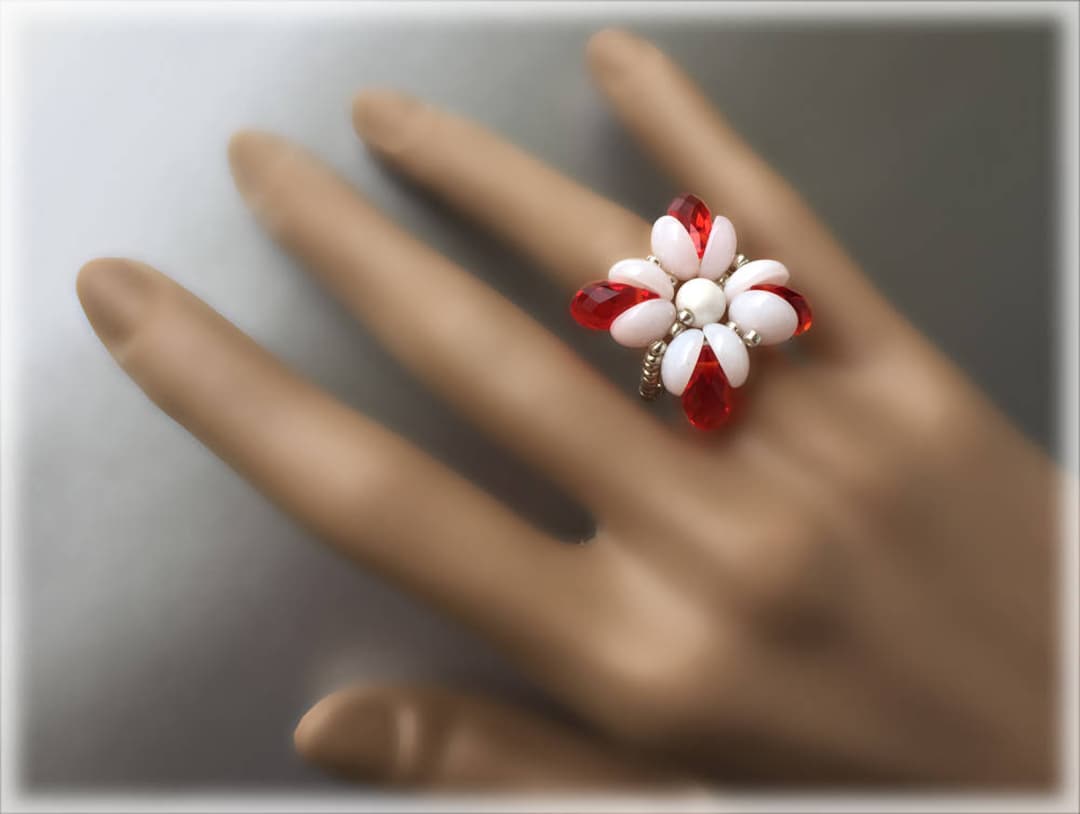 Dropbox Ring Beading TUTORIAL - Etsy