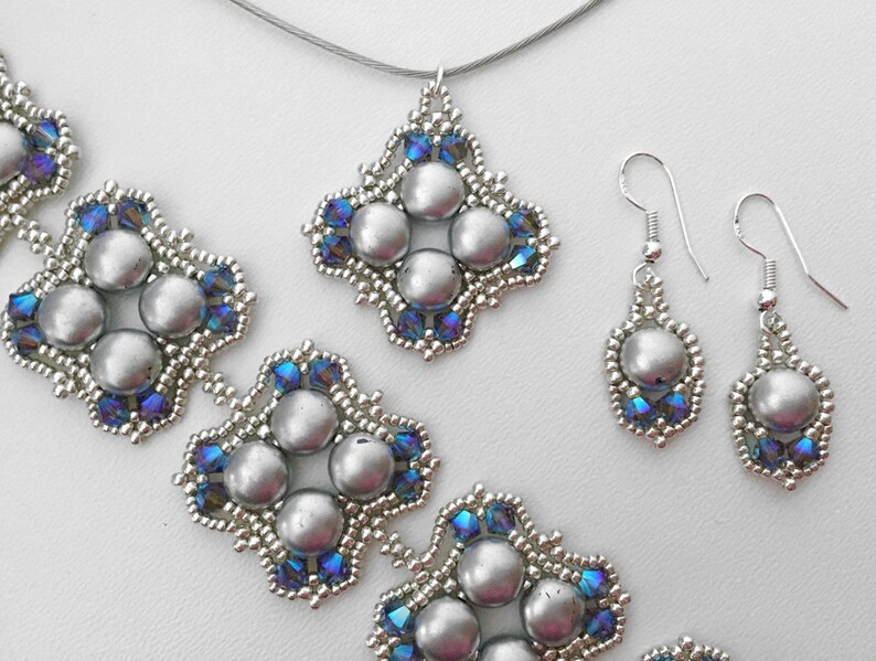 BlueSky set beading TUTORIAL | Etsy